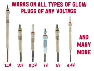Multivoltage glow plug tester